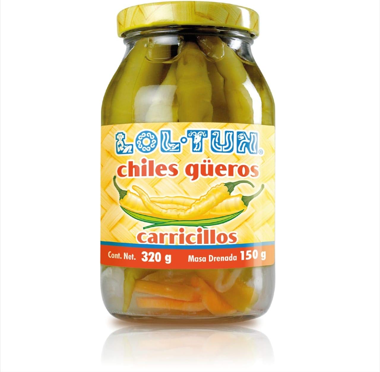 Lol-Tun CC019 Chiles Güeros Carricillos, Sabor Picante Muy Suave, 320 g ...