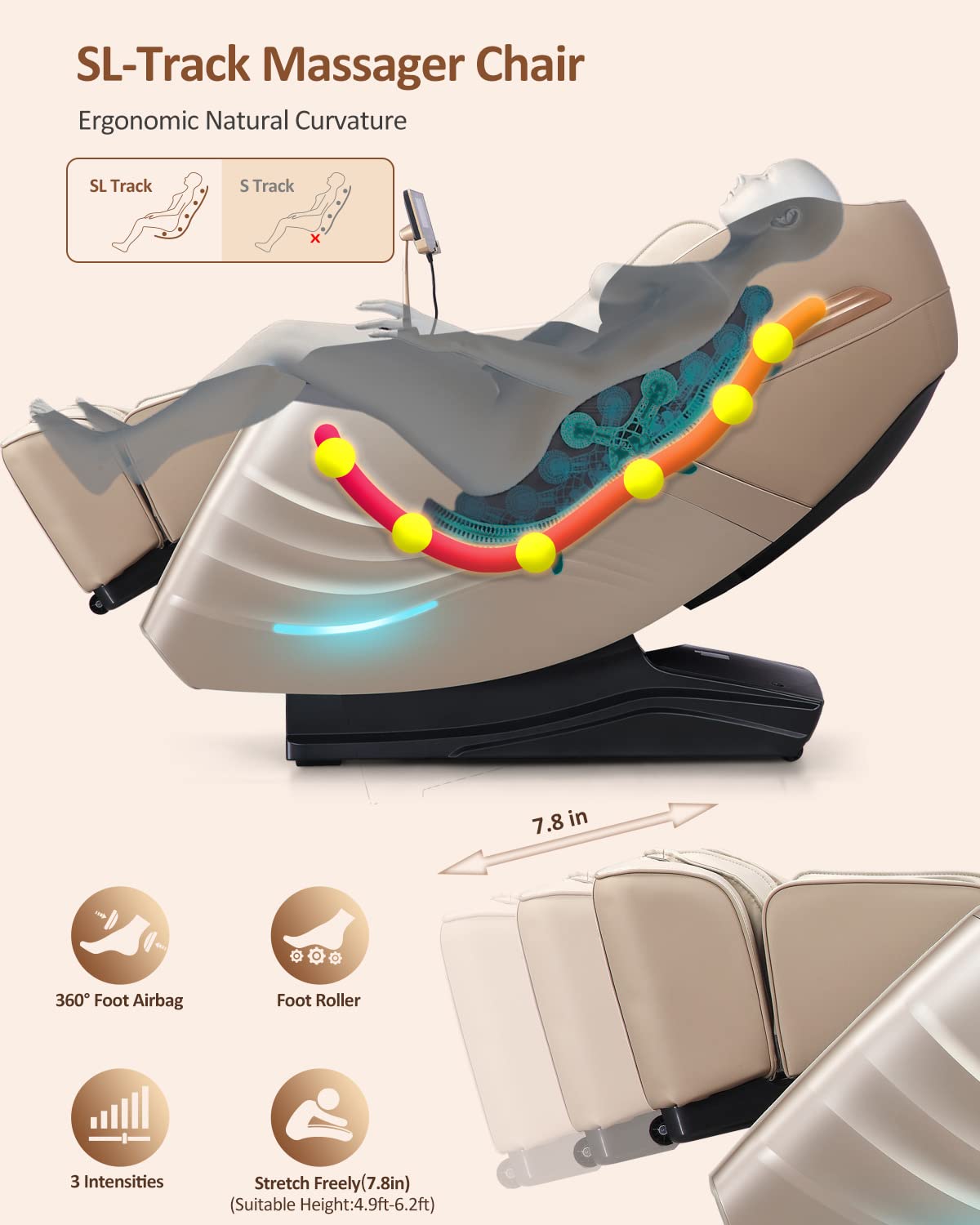 Mua RELX Massage Chair Full Body, Zero Gravity SL-Track Shiatsu Massage ...