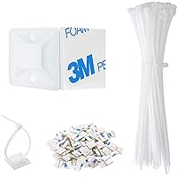 Amazon.com: Strong Back-Glue Self Adhesive Cable Zip Tie Mounts Kit ...