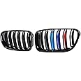 Amazon.com: Gloss Black M-Color Kidney Grille Compatible with BMW F10 ...
