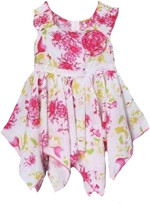 Amazon.com: Lele for Kids Little Girls' Floral Handkerchief Dress: Clothing