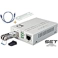 Amazon.com: Single Mode LC Gigabit Fiber Media Converter - Includes LC ...