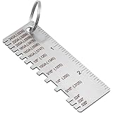 Truper REGLA-22, Regleta calibradora de tuercas y tornillos, 22 cm ...