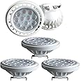 Edearkar 12W AR111 G53 Reflector Flood Light Bulb, Warm White 3000K, AC/DC12V, Equivalent ES111 ...