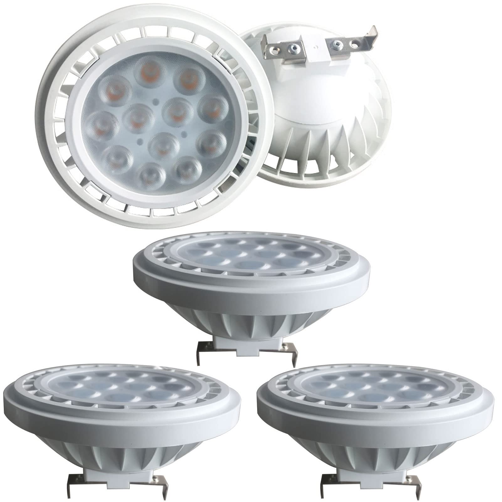 Edearkar 12W AR111 G53 Reflector Flood Light Bulb, Warm White 3000K, AC ...