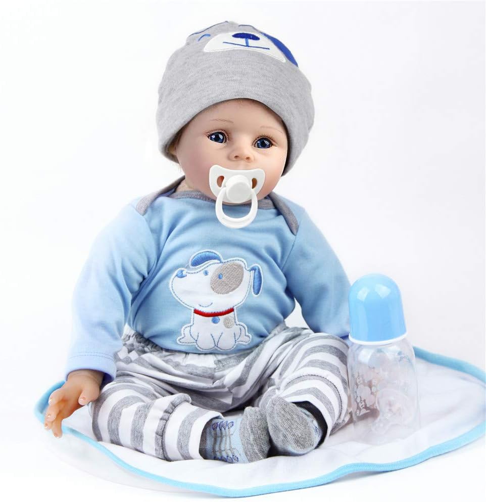 ZIYIUI Lifelike Reborn Baby Doll Boy Soft Silicone Newborn Nurturing ...
