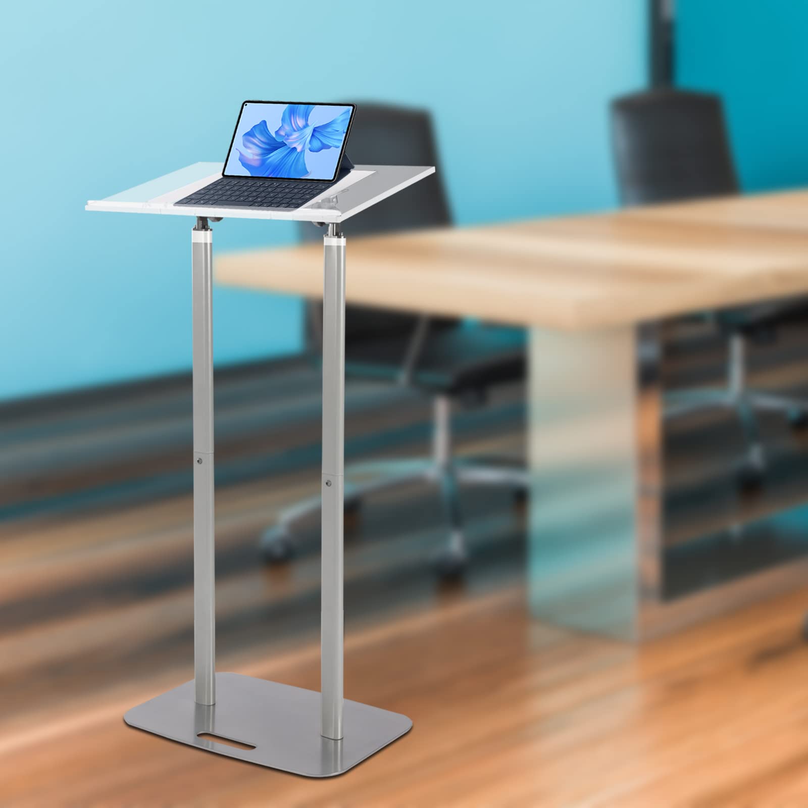 CNCEST Clear Acrylic Lucite Podium Pulpit Lectern Transparent Acrylic ...