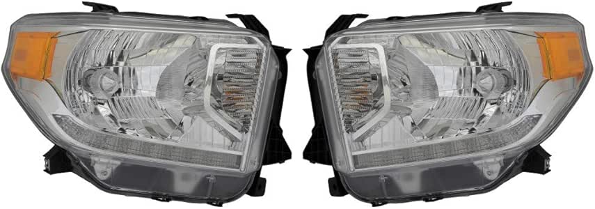 Amazon.com: For 2014-2017 Toyota Tundra Pair Head Lights Driver and ...
