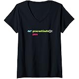 Amazon.com: Funny Python Code Pun Design - def procrastinate pass T-Shirt : Clothing, Shoes ...