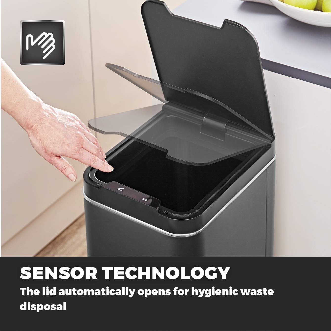 Tower Freedom T938016PM 50L Advanced Sensor Dual Recycling Bin with ...