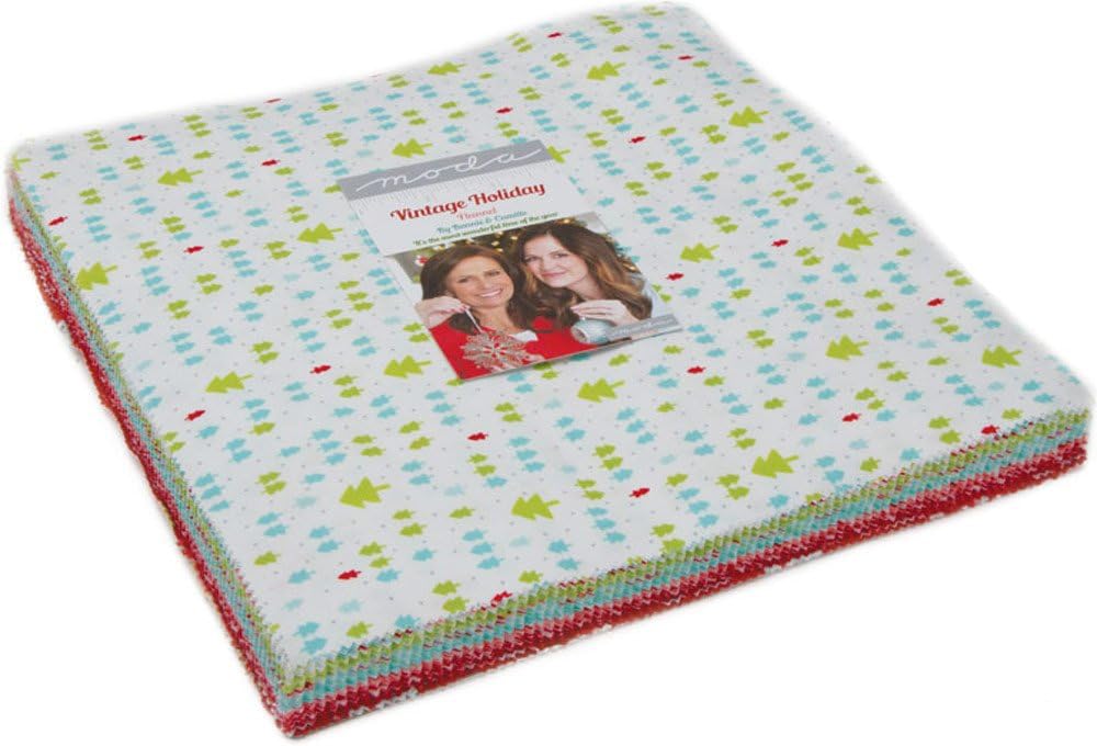 Amazon.com: Vintage Holiday Flannels Layer Cake, 42-10 inch Precut ...