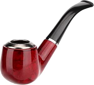 Amazon.com: Scotte Captain Tobacco Pipe Red Smoking Pipe : Health ...
