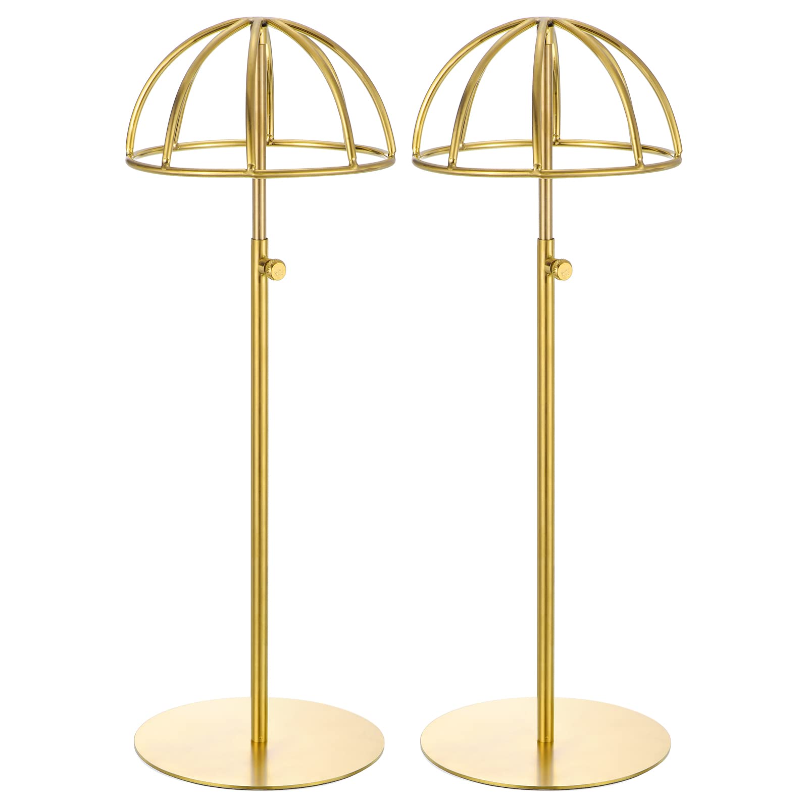 uxcell Metal Hat Display Stand 2 Pack Adjustable Tabletop Hat and Wig ...