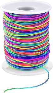 Amazon.com: 1mm Stretchy Bracelet String, Sturdy Rainbow Elastic String ...