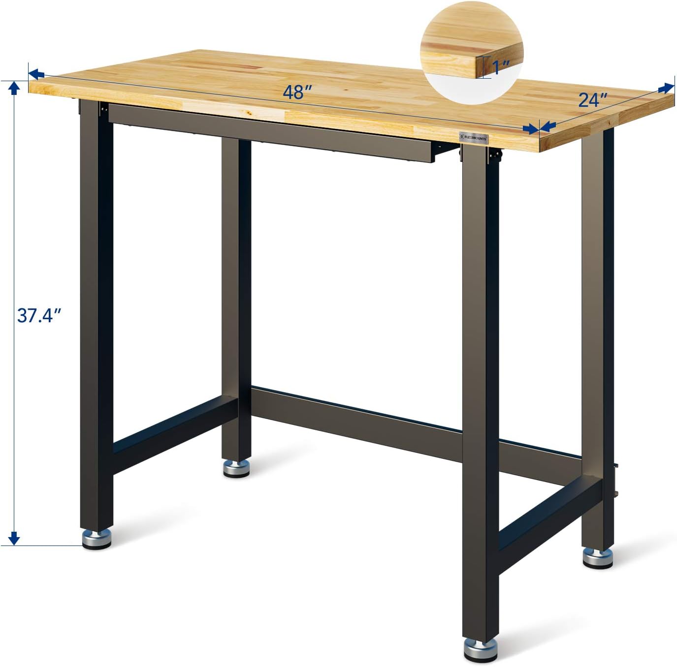 Fleximounts Universal Steel Work Bench Leg Kit Garage Storage Shelving ...