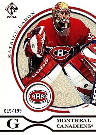 Amazon.com: (CI) Mathieu Garon Hockey Card 2003-04 Private Stock Red 52 ...