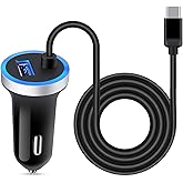 Amazon.com: Android Auto Car Charger 48W Fast Phone Retractable USB C ...