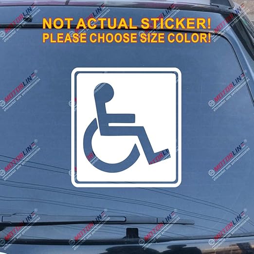 Handicapped On Board Disabled Wheelchair Sign Decal Sticker Car Vinyl ...