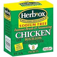 Herb-Ox Bouillon Packets Chicken Instant Broth & Seasoning Sodium Free ...