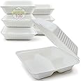 Amazon.com: Green Earth 9-Inch, 100-Count, 3-Compartment, Compostable ...