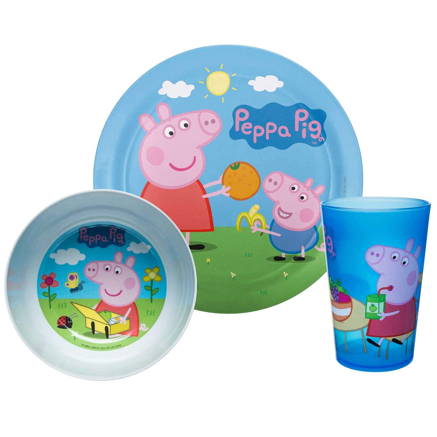 Buy Nick Jr. PEPA-0391 Peppa Pig Melamine Plates 3-piece set by Zak ...