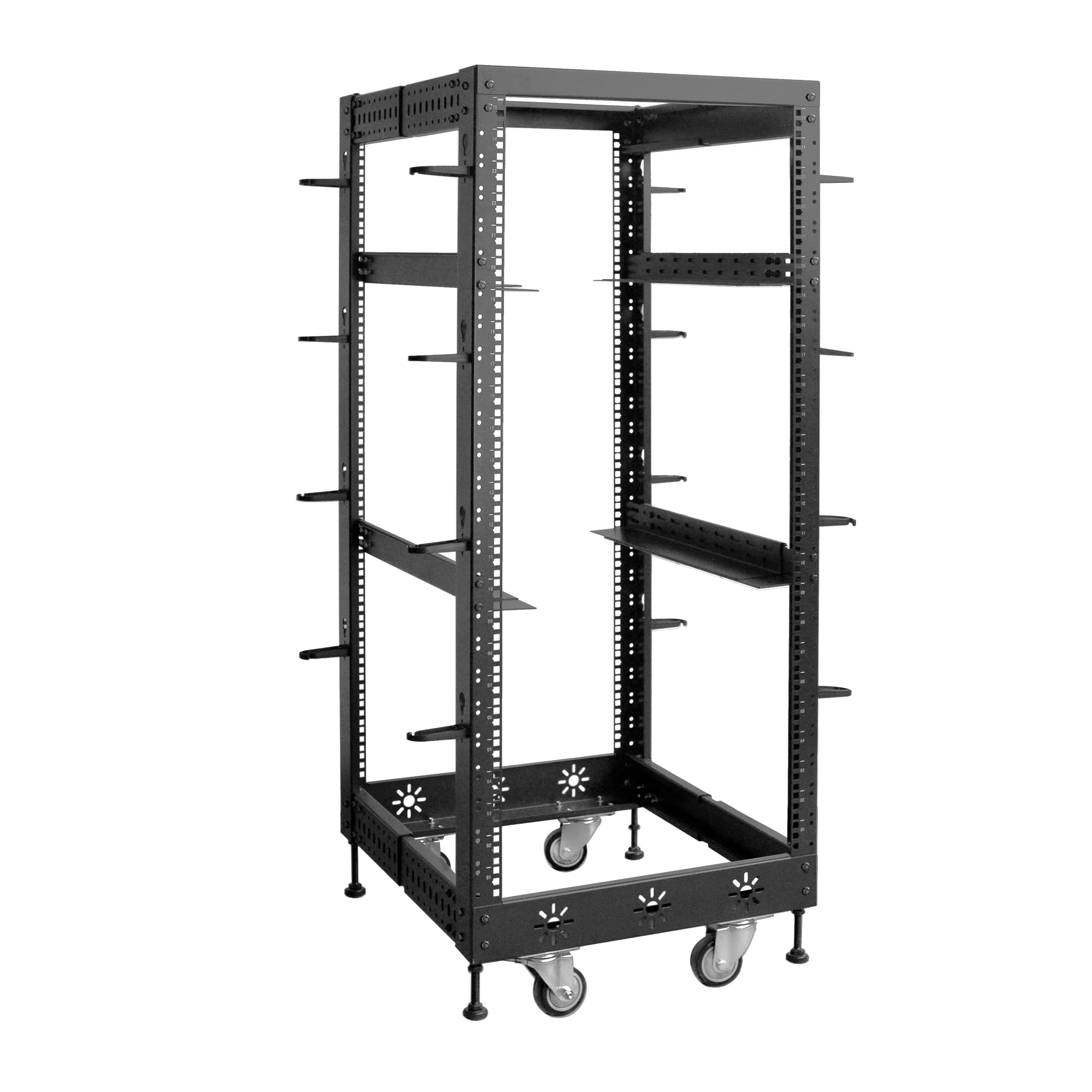 RIVECO 25U 19” Adjustable Depth Server Rack Support Up to 1700LBS Floor ...
