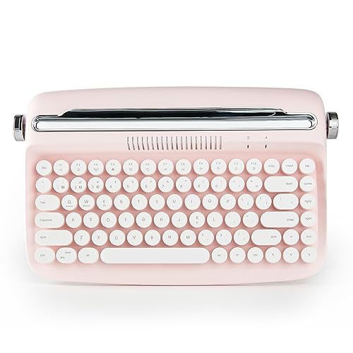 YUNZII ACTTO B303 Wireless Keyboard, Retro Bluetooth Aesthetic ...