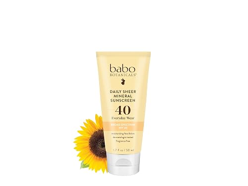 Babo Botanicals Daily Sheer Mineral Face Sunscreen Lotion SPF40 ...