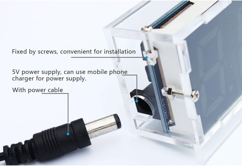 Gearwoo Soldering Project Kits, 4-Digit Digital Clock Kits LED Talking ...