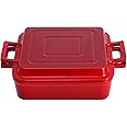 Amazon.com: Flavehc Cast Iron Rectangular Dutch Oven Cast Iron Pan with ...