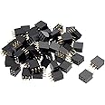 uxcell 50Pcs 2.54mm Pitch 2x3-Pin Double Row Straight Connector Female Pin Header Strip PCB ...