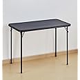 Amazon.com: KAIHAOWIN Metal Folding Table, Small Foldable Desk with ...