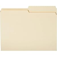 Amazon Basics - Carpetas de archivos - 1/2 pestaña, manila, tamaño ...