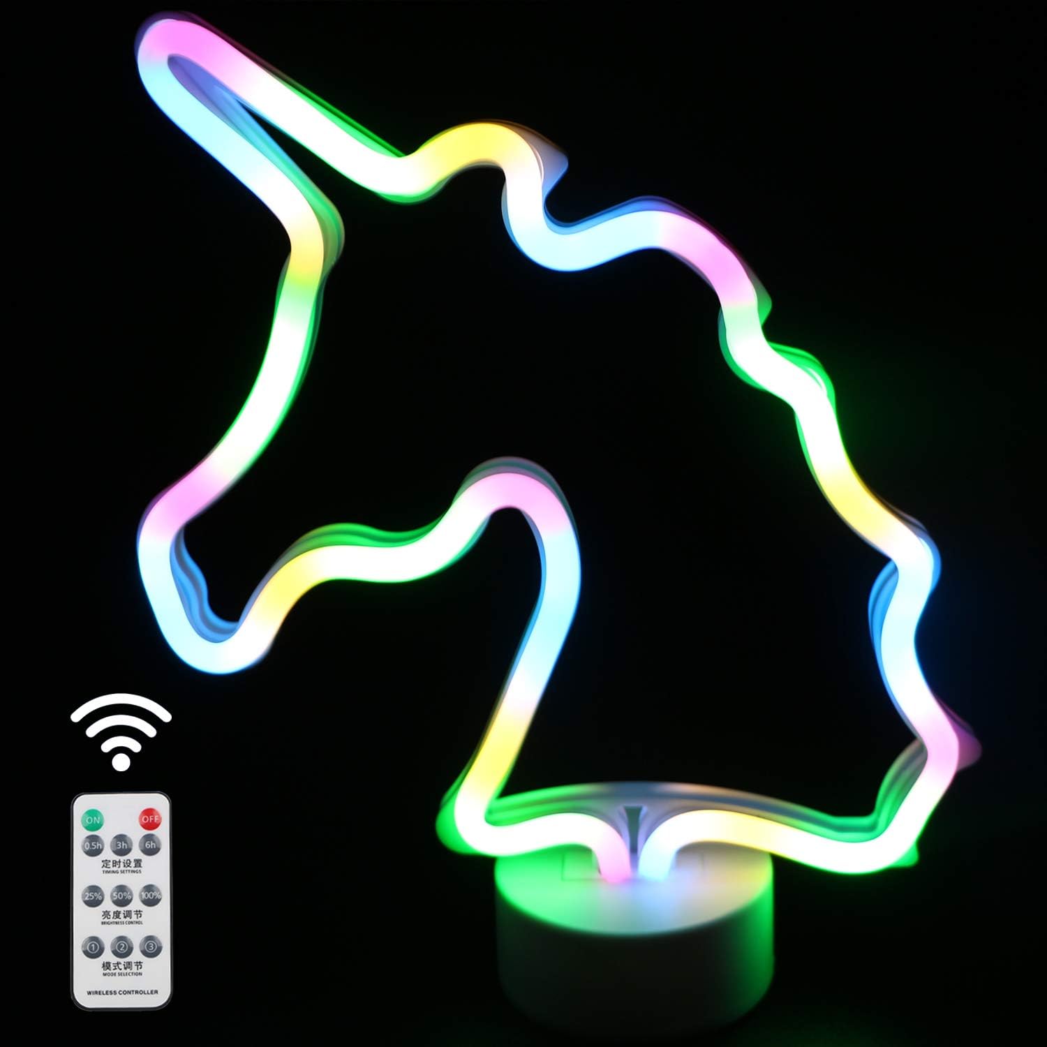 Unicorn Neon Light, Remote Control LED Neon Signs, Unicorn Night Lights ...