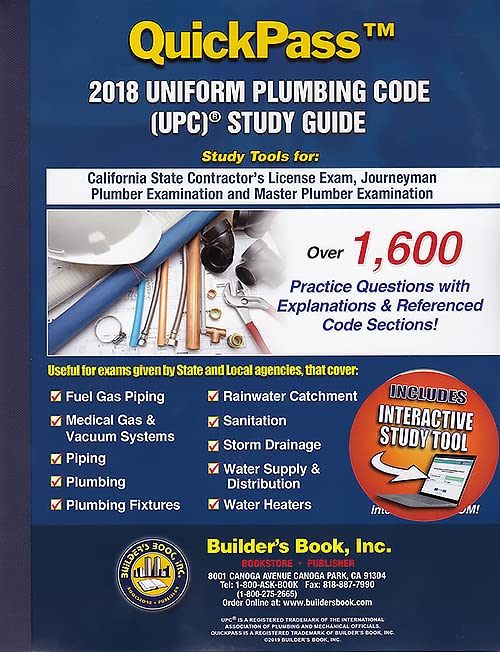 Uniform Plumbing Code (UPC)® QuickPass Study Guide based on 2018 UPC ...