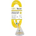 Amazon.com: YOJOE 12 Foot Yellow Extension Cord,Lighted Outdoor 12/3 ...