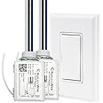 RunLessWire Wireless Light Switch Kit Battery-Free 150ft RF Range ...