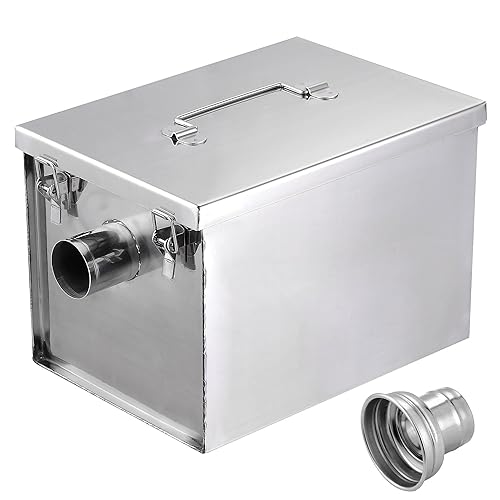 Yescom 8 Lbs Commercial Grease Trap Stainless Steel Interceptor 5GPM ...