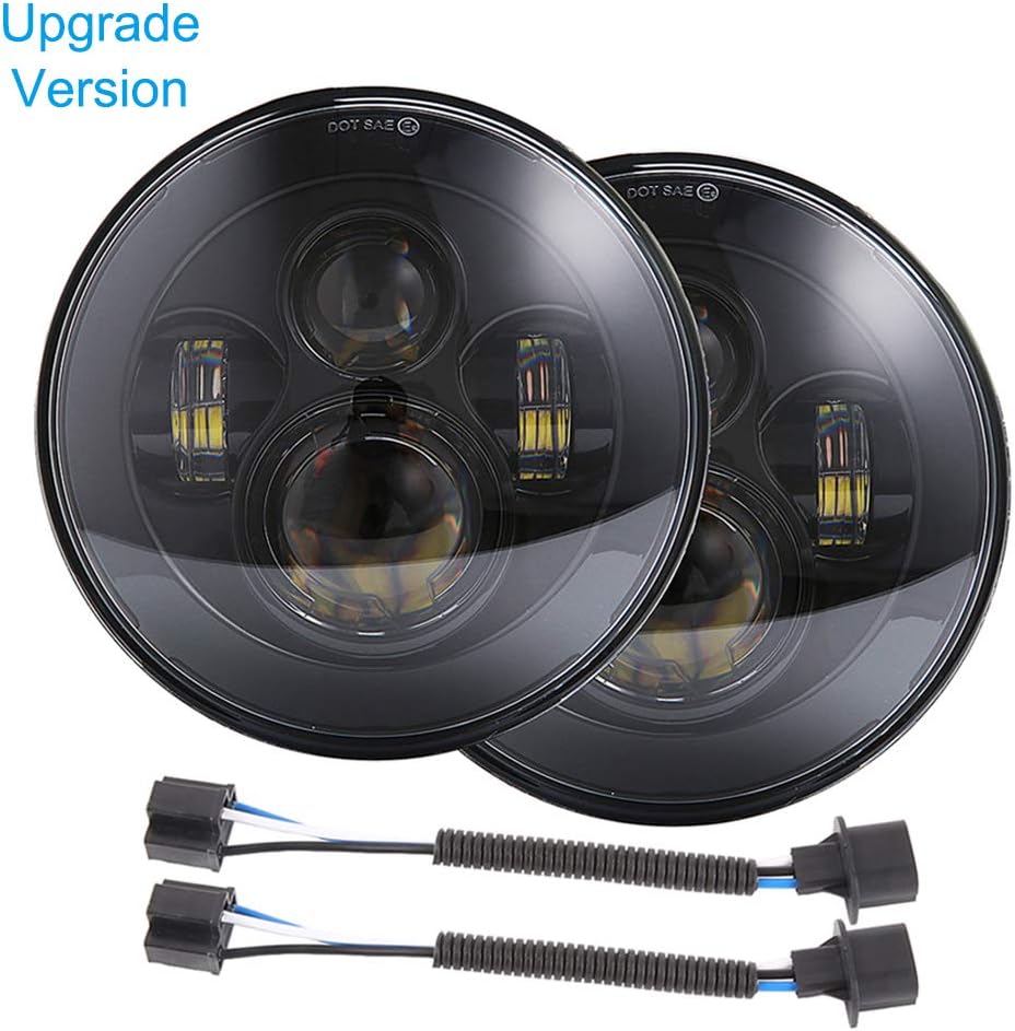 7 inch Round LED Headlights Bulb Front Light Headlamps, Headlight Bulbs ...
