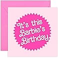 Amazon.com : Barbie 'This Barbie's Birthday' Neon Pink Card - Fun Card ...