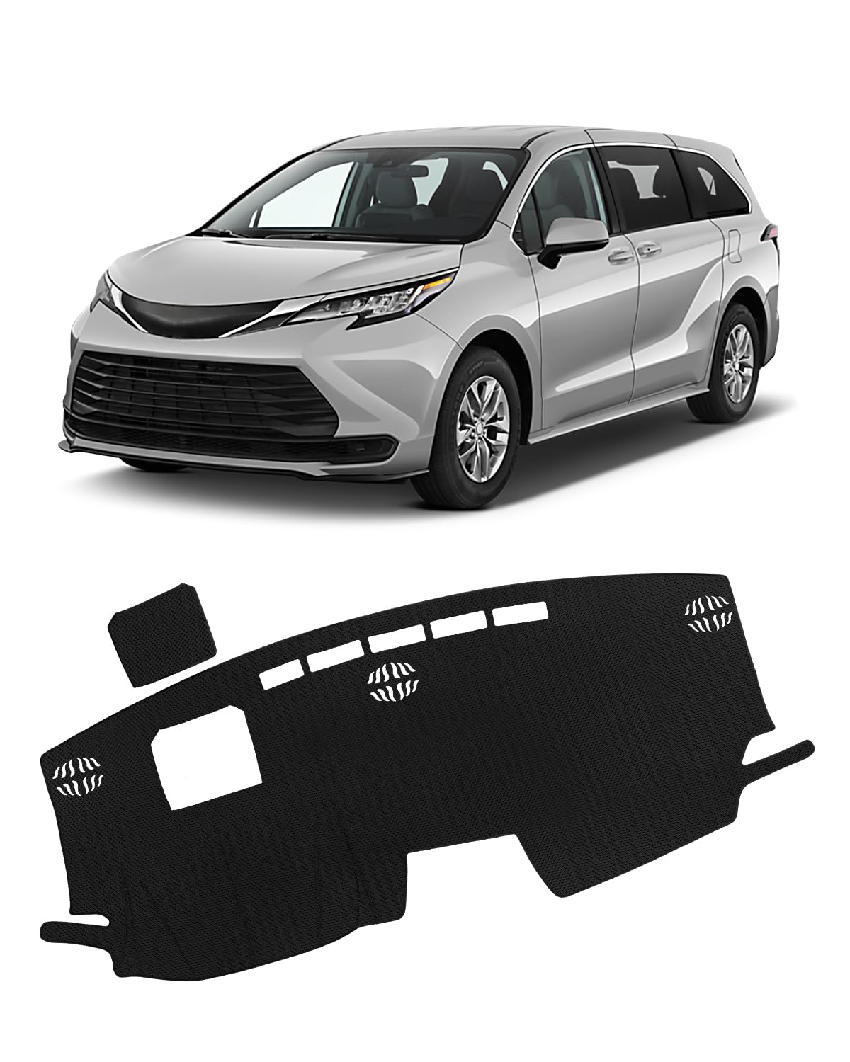 FIILINES Dash Cover for to yota Sienna 2021-2024, Dashboard Mat Cover ...