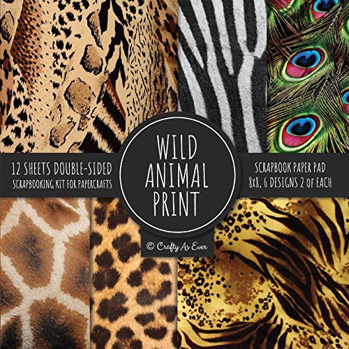 Wild Animal Print Scrapbook Paper Pad 8x8 Scrapbooking Kit for ...