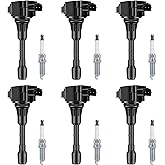 Amazon.com: ENA Set of 6 Iridium Spark Plug and 6 Ignition Coil Pack Compatible with Nissan ...