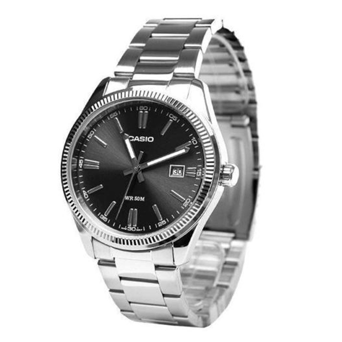 Casio - 1302D 1A1 MTP-Classic-Men's Watch Analogue Quartz Black Dial ...