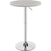 Amazon.com: CLATINA Round Bar Pub Table, 26"-36" Height Adjustable ...