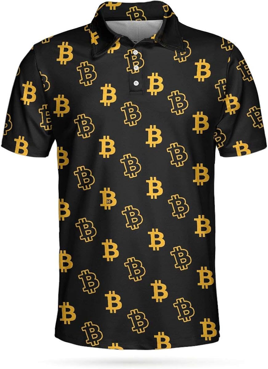Amazon.com: HYPERFAVOR Smart Bitcoin Polo Shirts for Men - Seamless ...