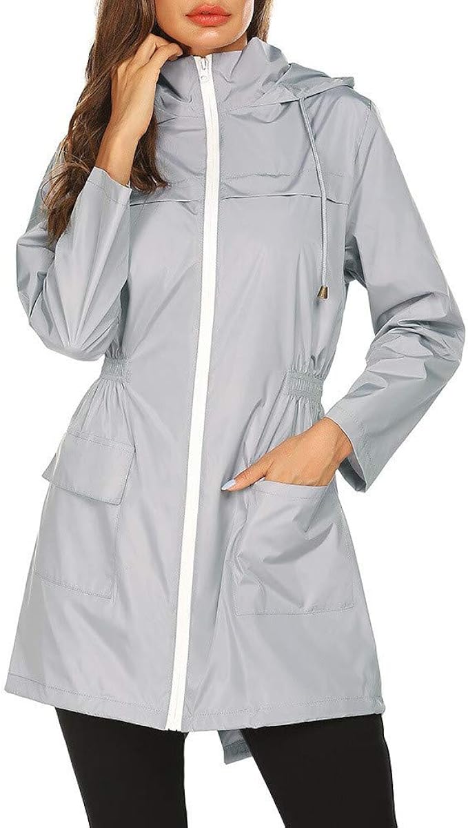 maxi Ropa Impermeable Ligera y Delgada con Capucha Bolsillo Cintura al ...