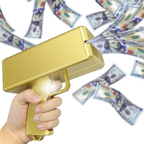 Alagoo Super Money Guns Paper Playing Spary Money Gun Make it Rain Toy ...