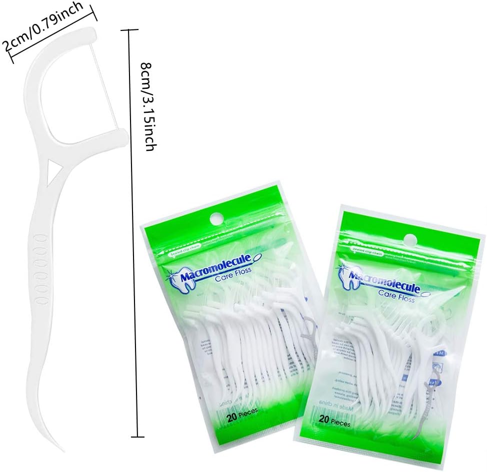 160 PCS Dental Floss Picks, Plastic Tooth Floss Picks Interdental Floss ...