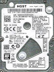 Amazon.com: HGST HTS545050A7E680 500GB 6Gb/s 2.5" SATA Laptop HDD ...